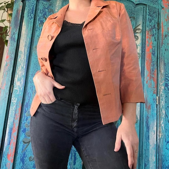 Jackets & Coats | Vintage Iridescent Orange Blue Jacket | Poshmark